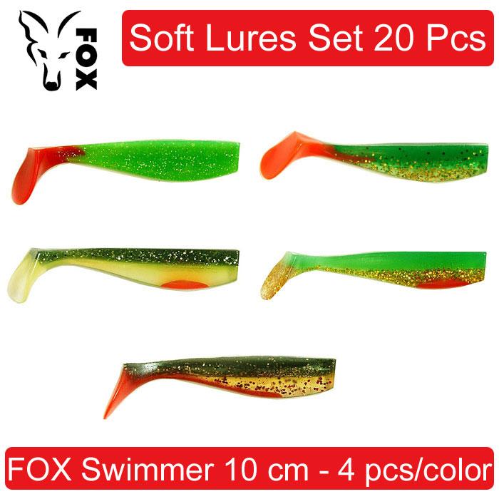 Buy Soft Lures Set FOX SWIMMER #4, 100 mm. A set of silicone lures for ...