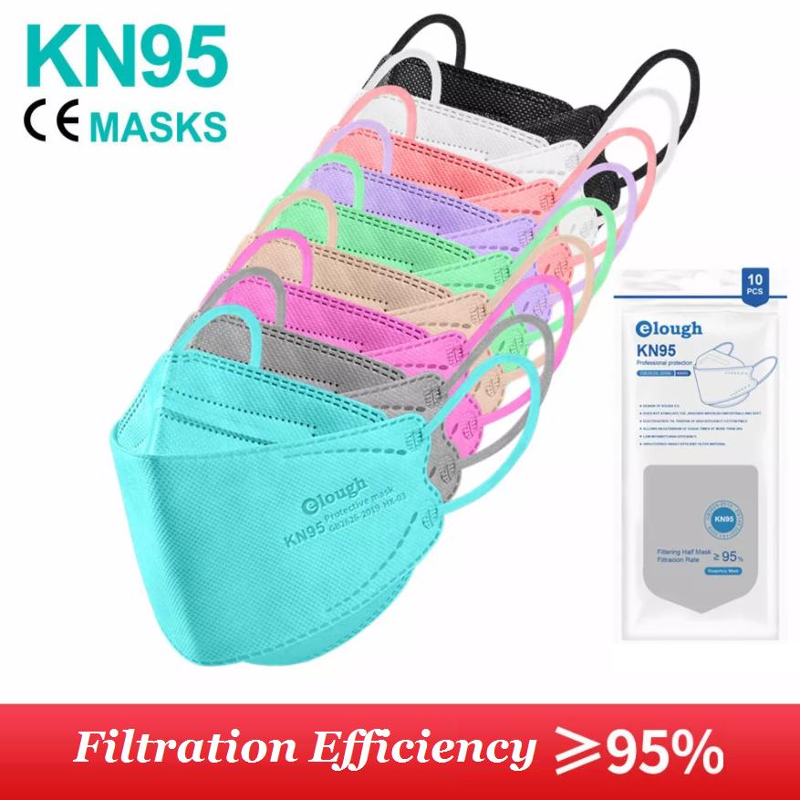 Buy Elough FFP2 KN95 Mask Dust Proof Anti-fog Masks Safety Disposable ...